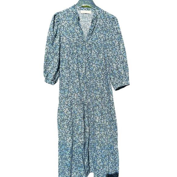 Tuckernuck | Dresses | Beverly Drive Blue Floral Puff Sleeve Maxi Dress ...